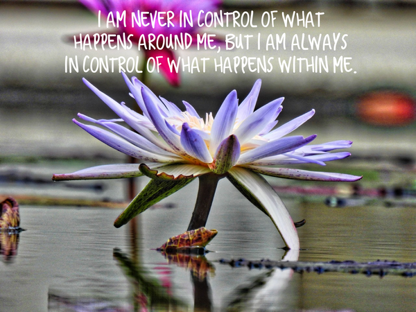 I Am In Control Of What Happens Within Me Inspirational Art ...